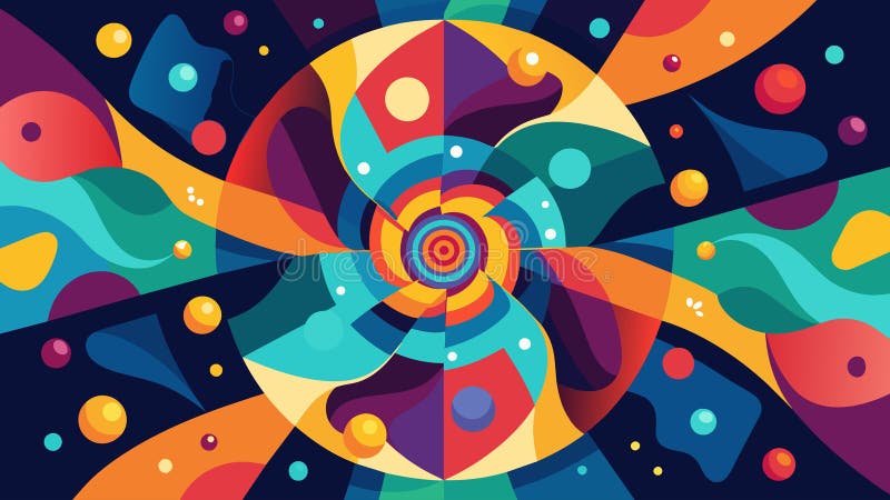A Kaleidoscope of Colorful Shapes Swirling and Shifting To Convey the ...