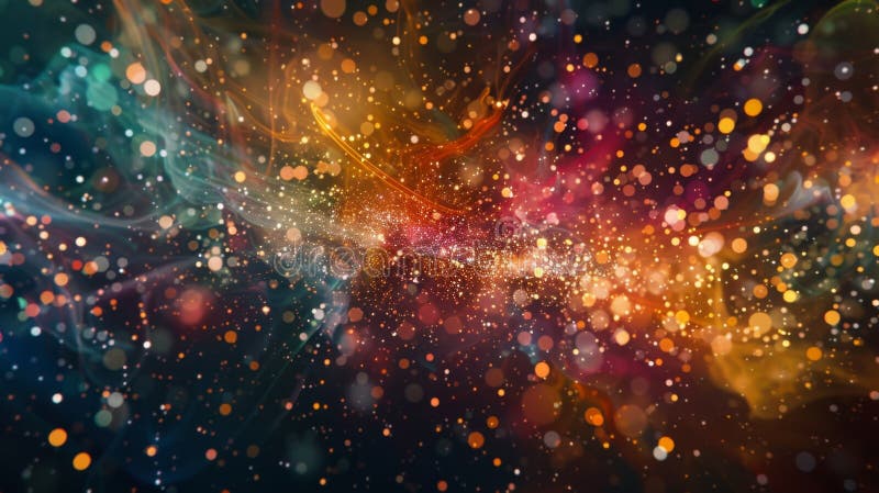 A Kaleidoscope of Colorful Sparks Pop Against a Dark Canvas Creating a ...