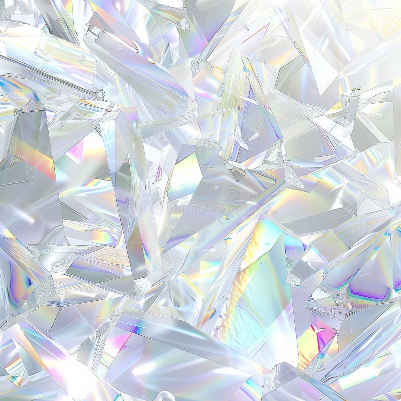 Kaleidoscope of Colors Featuring Digital Prismatic Crystal Art Stock ...