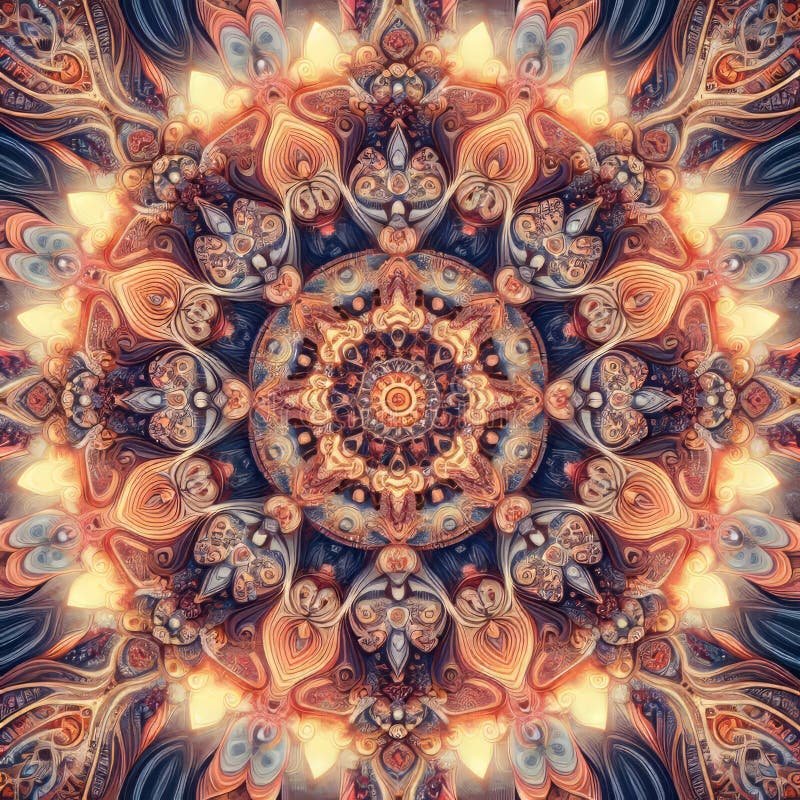 Kaleidoscope Effect a Visual Effect that Mirors Rotates and Rep Stock ...