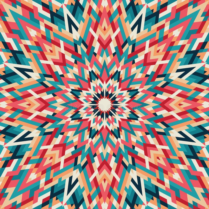 Kaleidoscope Geometric Pattern Stock Vector - Illustration of mandala ...