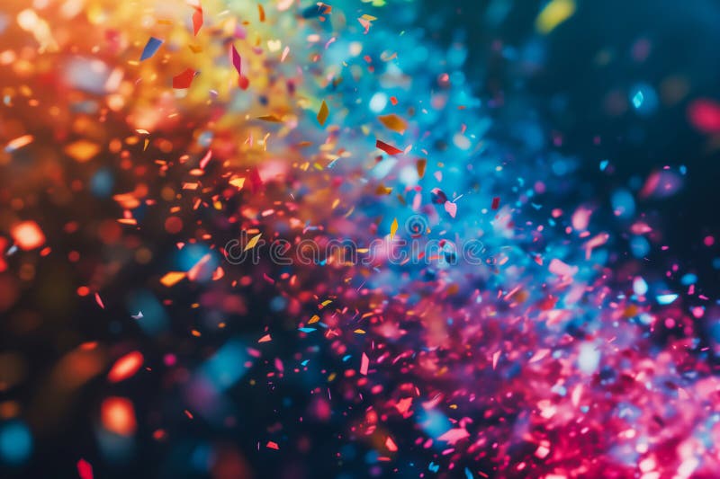 Kaleidoscope of Joy, Vivid Confetti Storm Stock Illustration ...