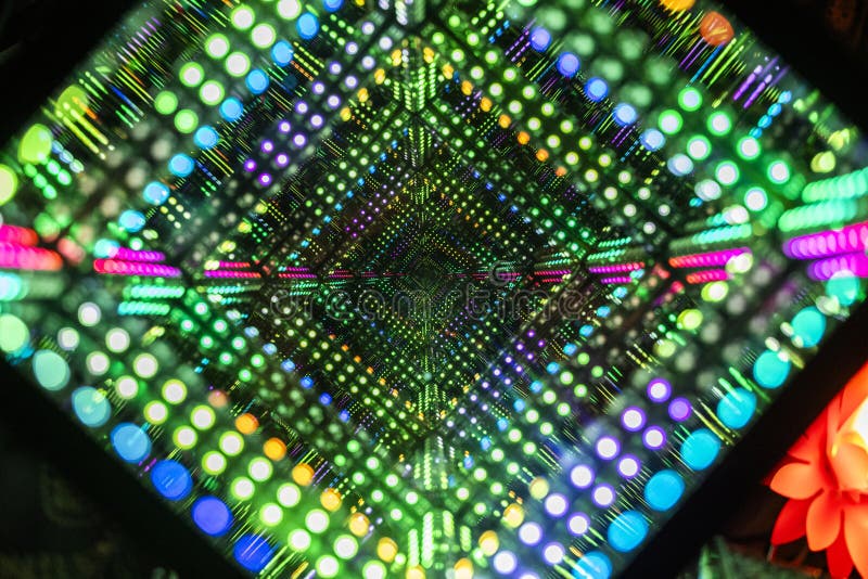 Kaleidoscope Making a Path of Lights Stock Photo - Image of light, show ...