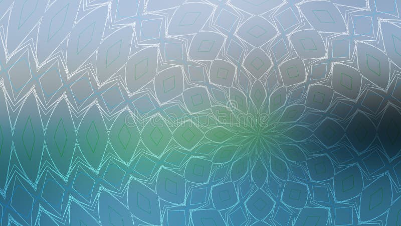 Kaleidoscope Pattern Background with Blue and Green Lines Stock ...