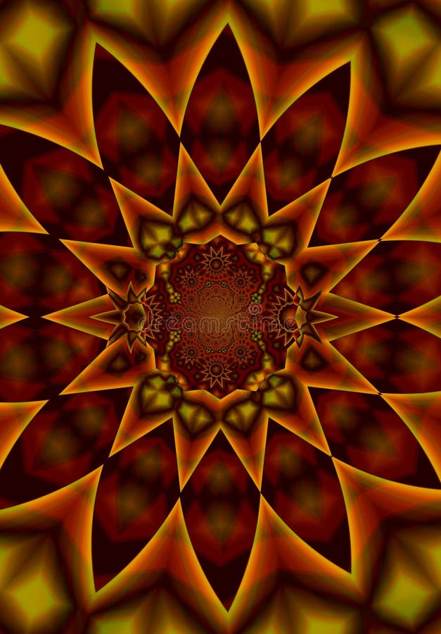 Green Kaleidoscope Pattern stock illustration. Illustration of ...