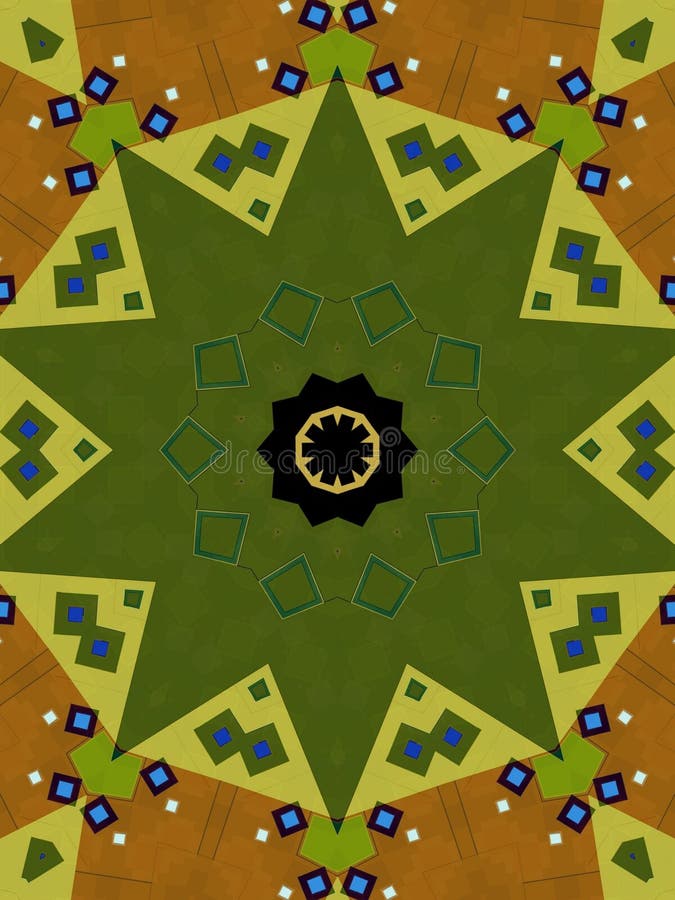 Kaleidoscope Patterns In Green Picture. Image: 2100521