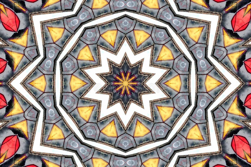 Kaleidoscope Seamless Geometric Pattern. Modern Abstract Elements ...