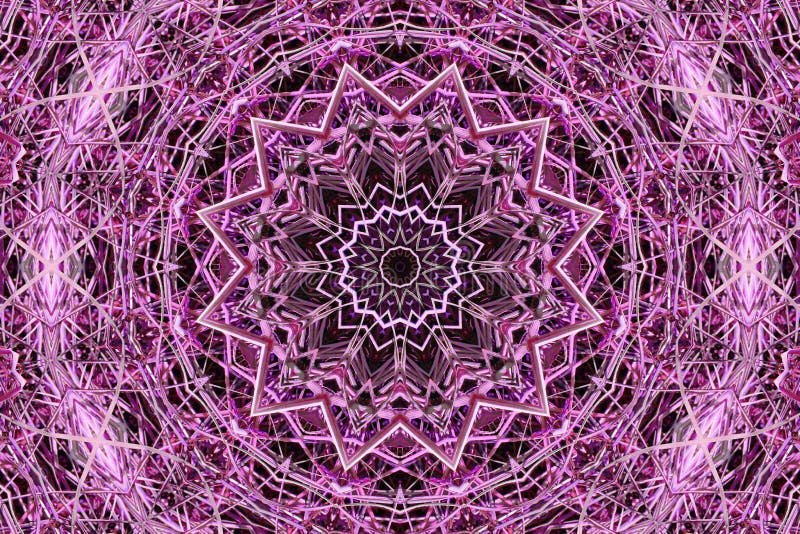 Kaleidoscope Seamless Geometric Pattern. Modern Abstract Elements ...