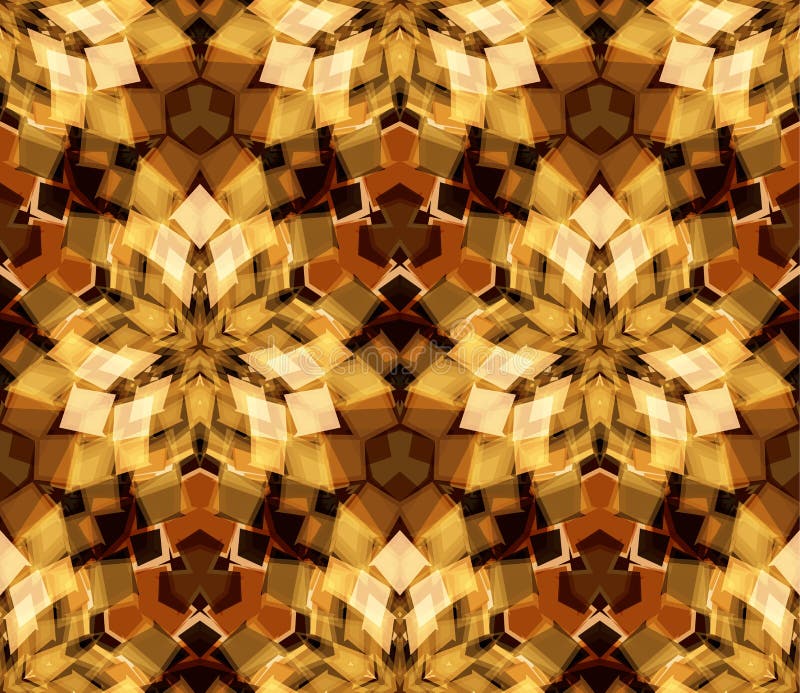 Kaleidoscope Seamless Pattern. Composed of Abstract Shapes Stock Vector ...