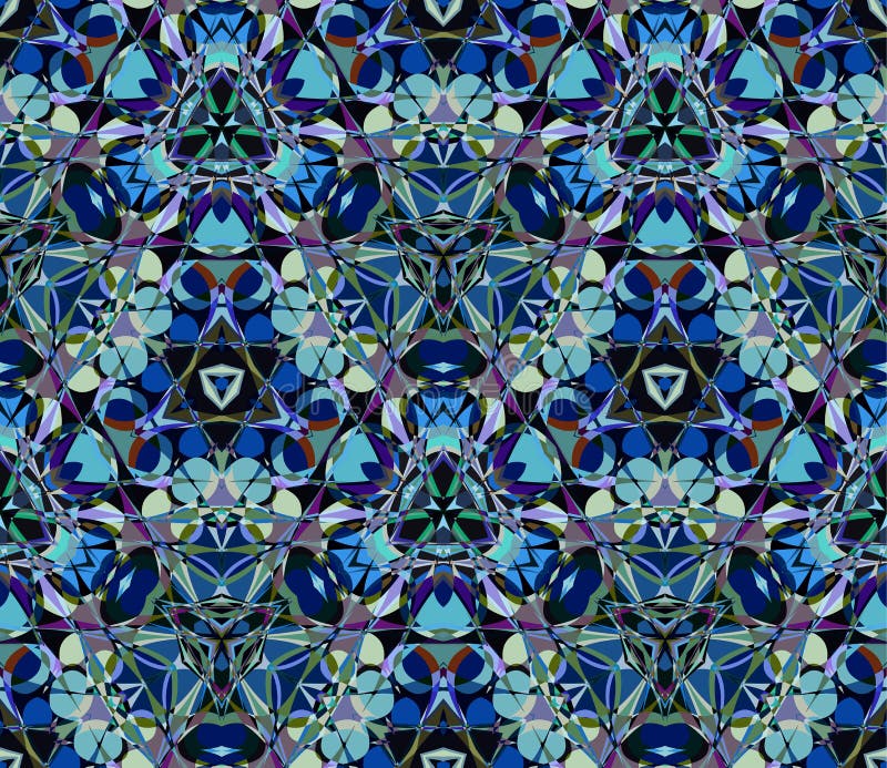 Kaleidoscope Seamless Pattern. Composed of Color Abstract Elements ...
