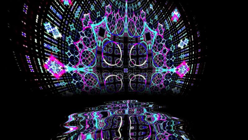 Kaleidoscope Sequence Patterns Water Reflection Stock Video - Video of ...