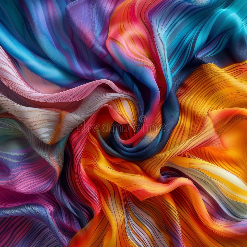 Kaleidoscope of Silk stock illustration. Illustration of pink - 307082586