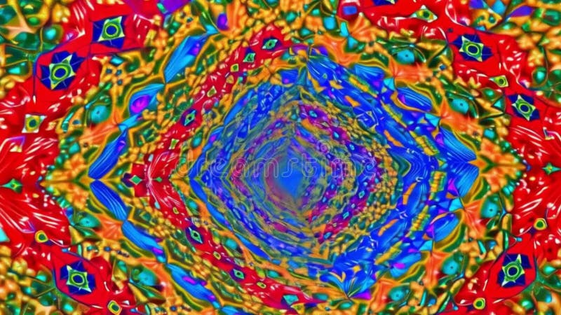 Kaleidoscope-style 3D Pattern Shifting in Continuous Loop Stock Video ...
