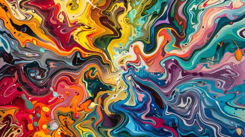A Kaleidoscope of Swirling Colors and Patterns Stock Illustration ...