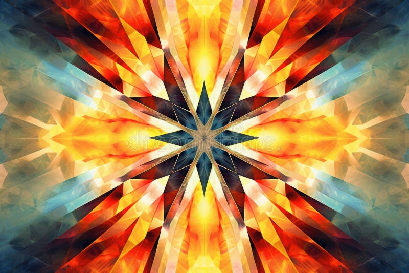 Kaleidoscope of Vibrant Geometric Patterns on an Abstract Background, Creating a Visual Feast of ...
