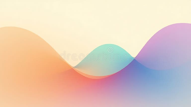 Radiant Waves of Color in an Abstract Digital Dreamscape Stock ...