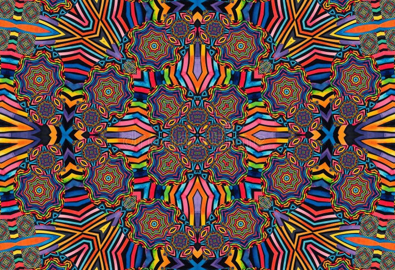 Kaleidoscopic Background with Bright Abstract Colorful Pattern Stock ...