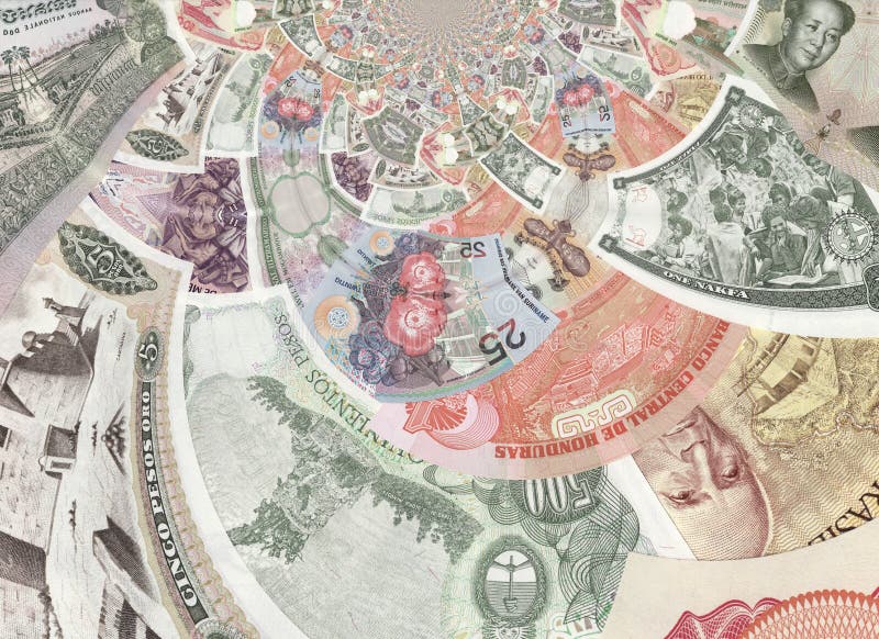 Kaleidoscopic Banknotes Collage Stock Image - Image of bill, capital ...