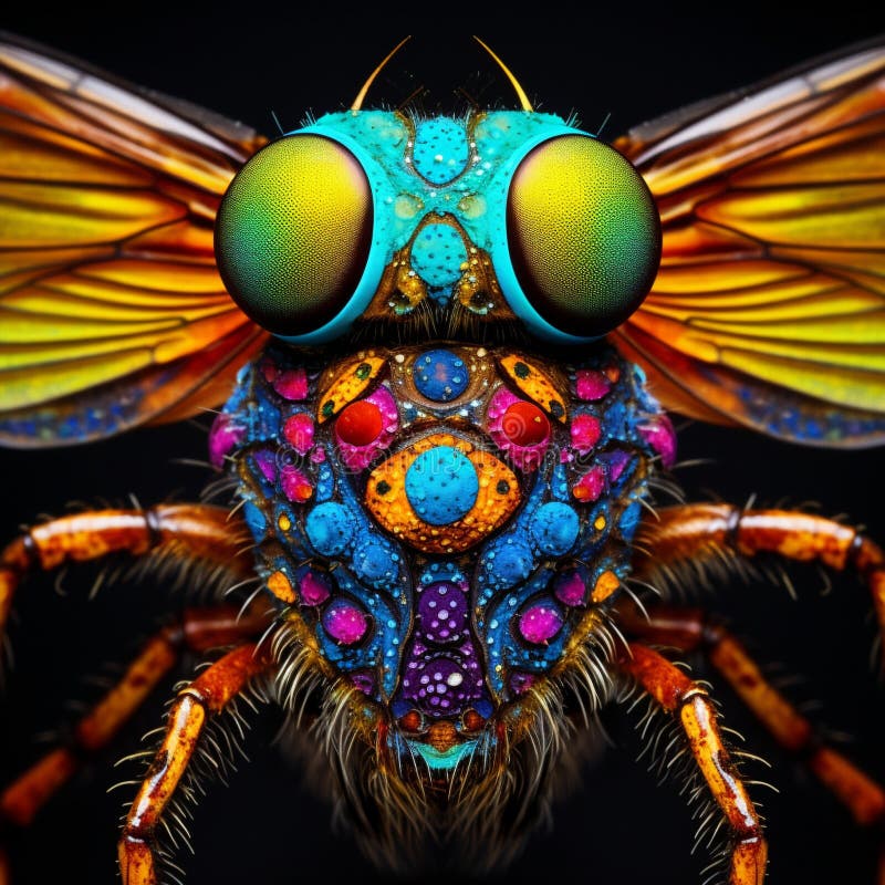 Kaleidoscopic Composition of Insect Eyes Stock Image - Image of ...