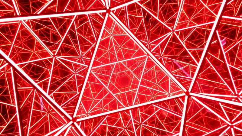 Kaleidoscopic Geometric Structure Made of Glass Triangle Cells and ...