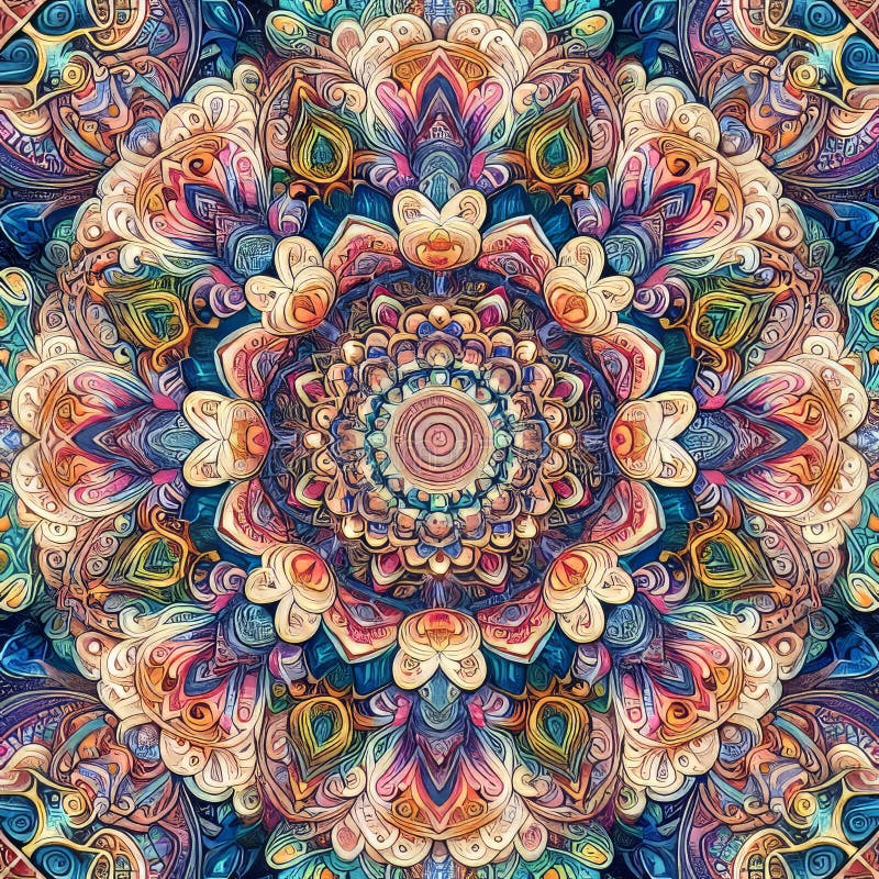 A Kaleidoscopic Pattern with a Myriad of Colors and Shapes, Fom Stock ...