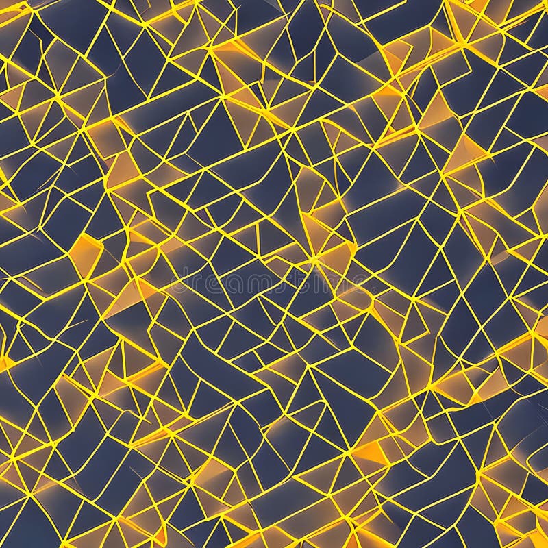 A Kaleidoscopic Pattern of Overlapping Triangles in Shades of Yellow ...