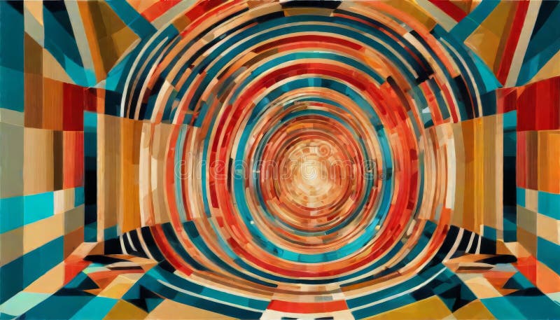 Kaleidoscopic Tunnel Vision Stock Image - Image of geometric, dynamic ...