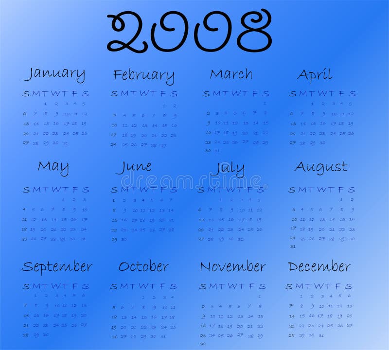 Kalender 2008-2015 vektor abbildung. Illustration von stilvoll - 5723267