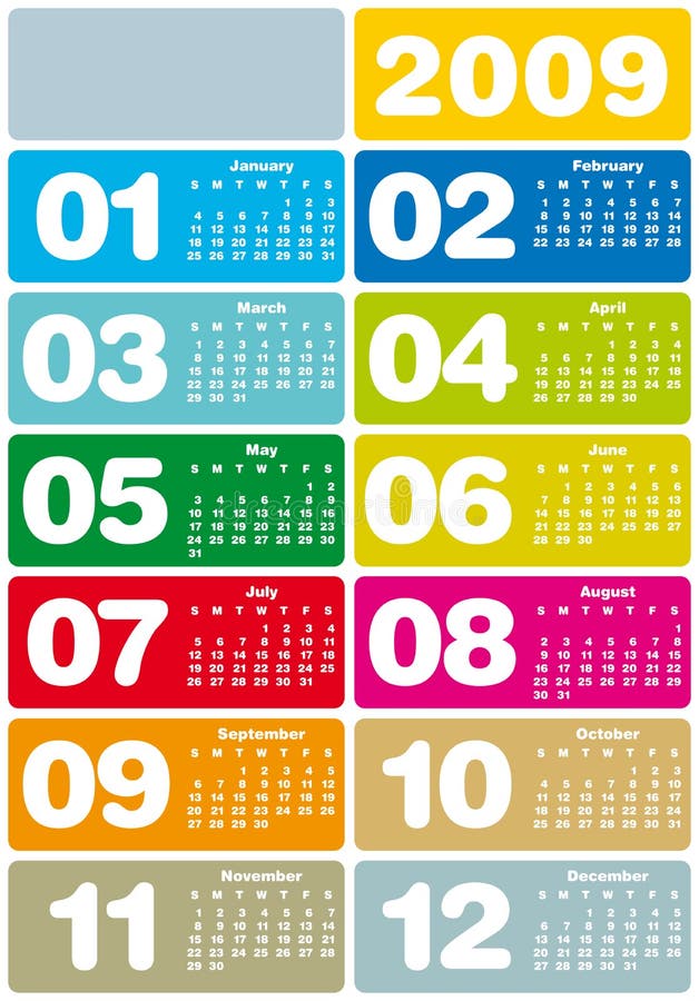 Kalender 2009 stockfoto. Bild von dienstag, märz, samstag - 5533630