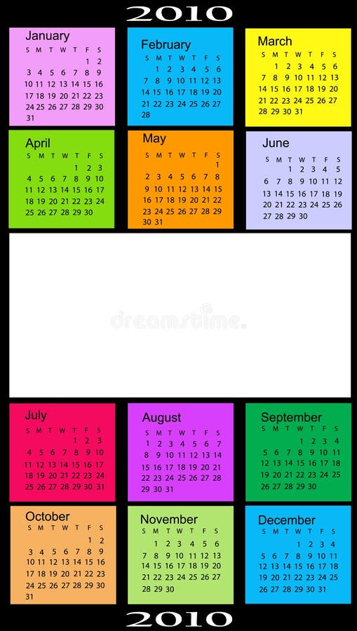 Kalender 2010-2019 vektor abbildung. Illustration von monat - 11082093