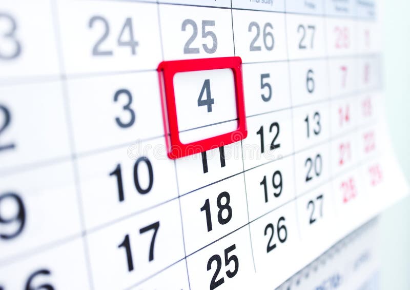 Datum Von Heute Dargestellt Durch Weißen Kalender Stockbild - Bild von ...