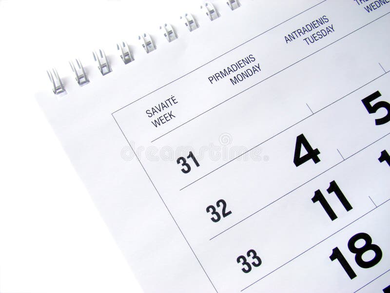 Kalender stockfoto. Bild von tage, monate, fragment, jahre - 5981694