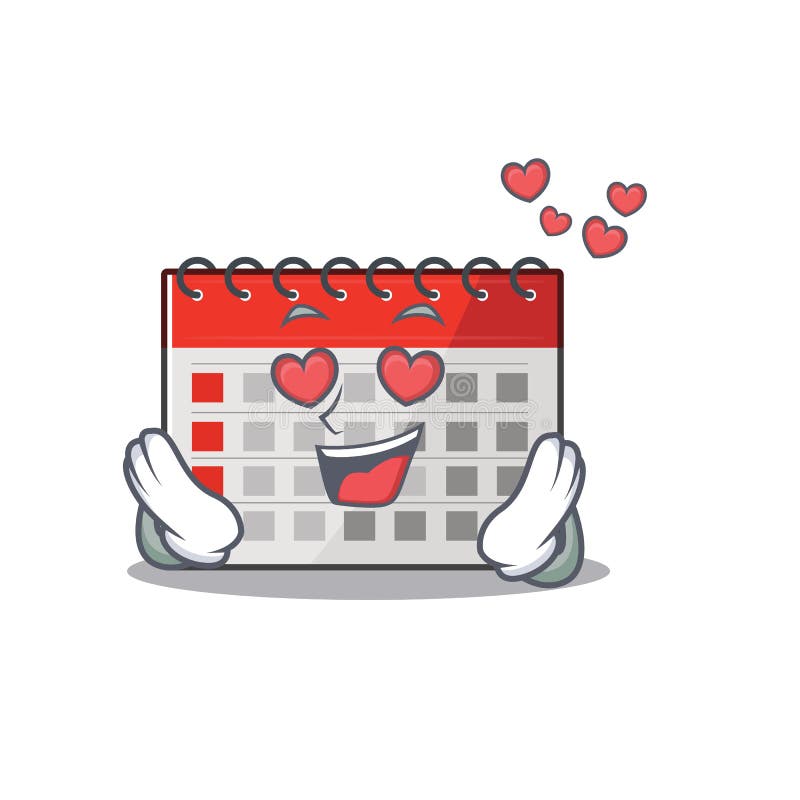 Kalender-Cartoon in Maskottform Vektor Abbildung - Illustration von ...
