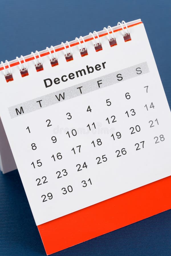 Kalender December stock foto. Image of week, tijdschema - 9841956