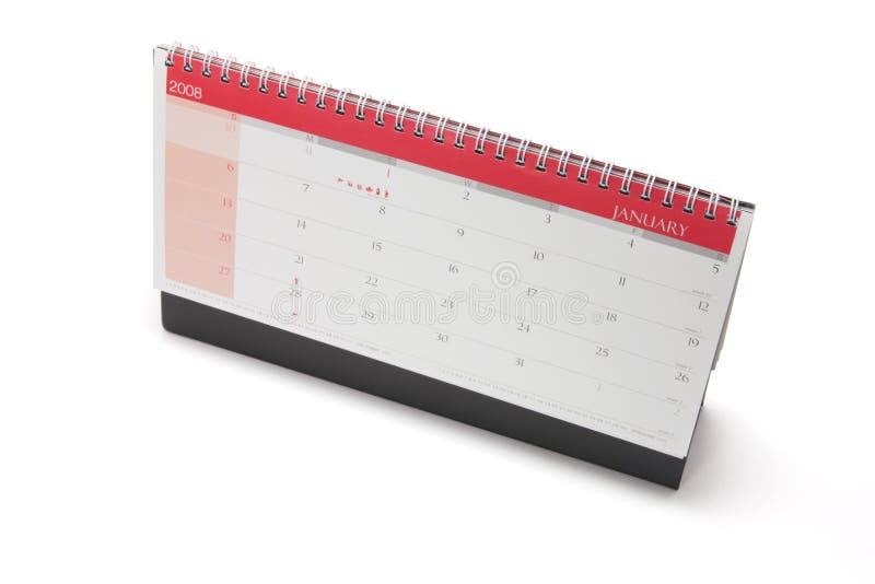Kalender Des Jahres 2008 Auf Weißem Hintergrund Stockbild - Bild von ...