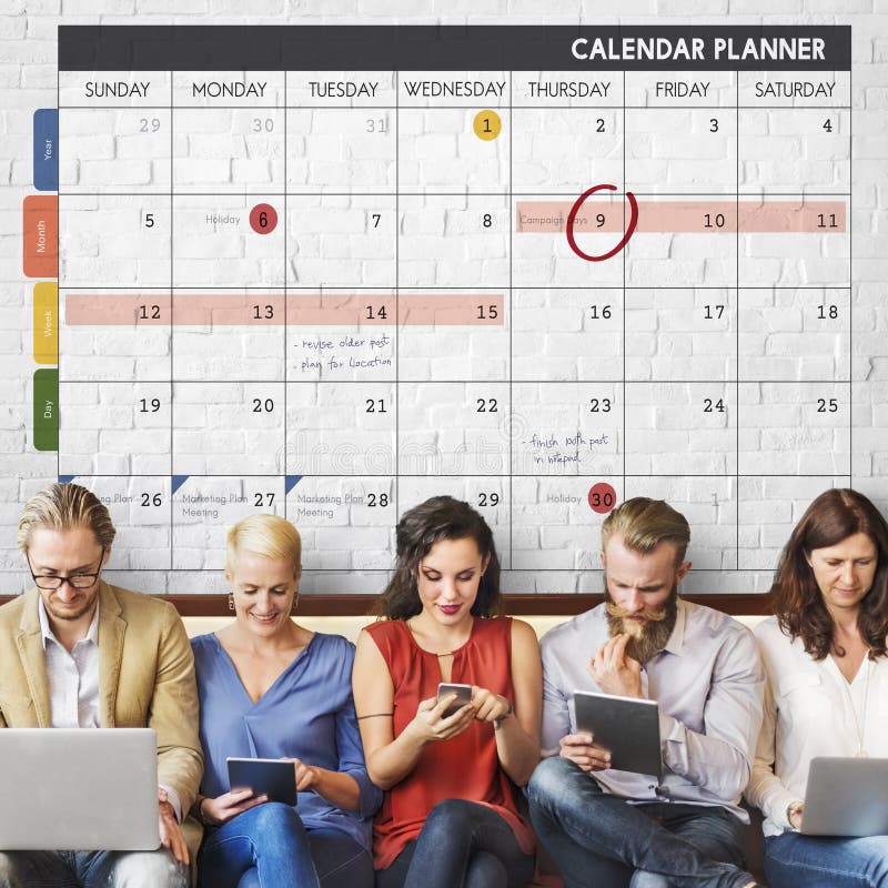 Kalender-Planer-Organisations-Management Erinnern Konzept Stockfoto ...