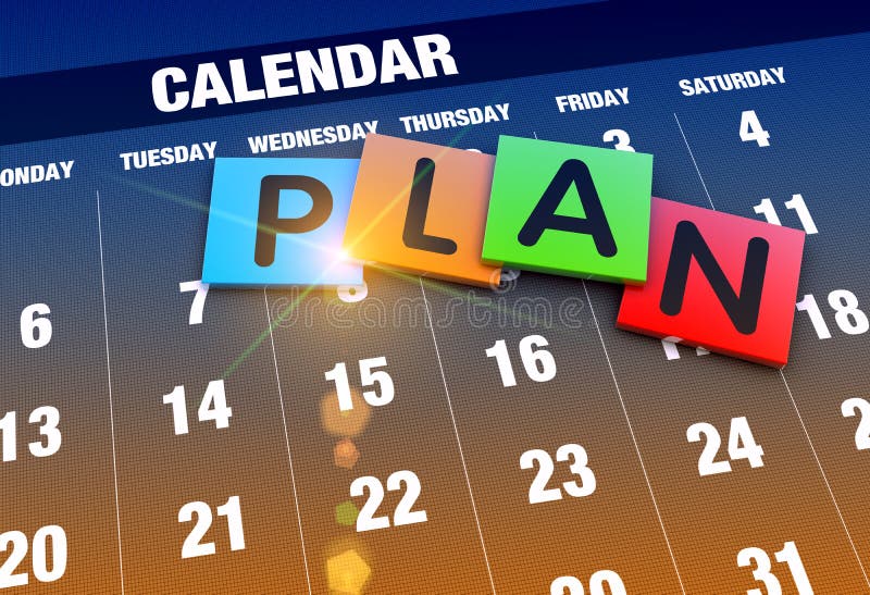 Kalender planningsconcept stock afbeelding. Image of organisator - 32044017