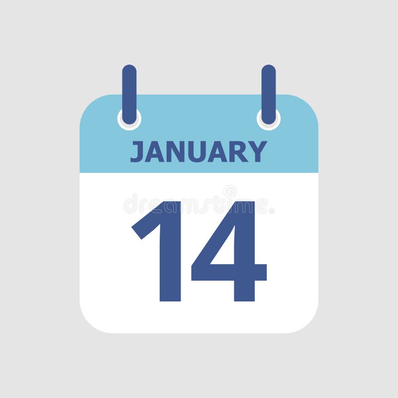 14th Januari stock illustrationer. Illustration av datum - 83933831