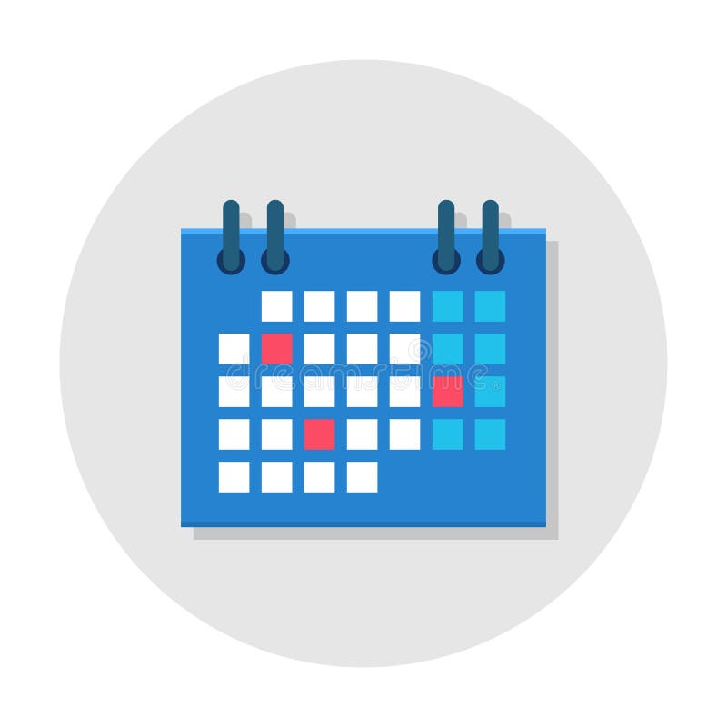Kalenderpictogram Vector. Kalender-symbool Vector Illustratie ...