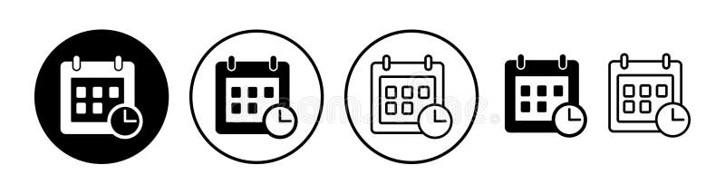 Kalenderpictogram . Kalender-symbool Vector Illustratie - Illustration ...