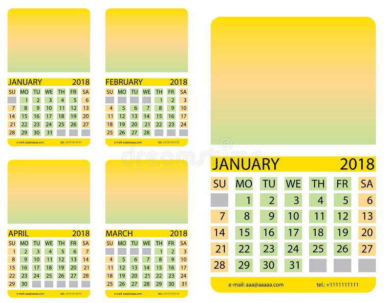 Kalenderraster Januari Februari Marsch _ Stock Illustrationer ...