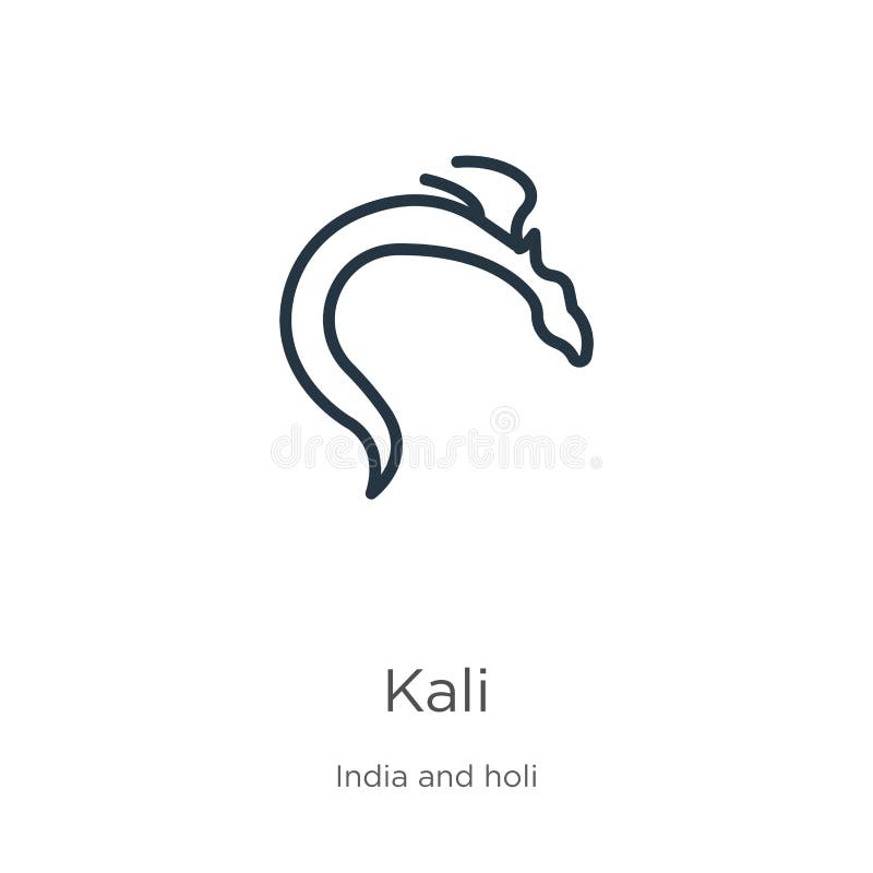 Outline Kali Vector Icon. Isolated Black Simple Line Element ...