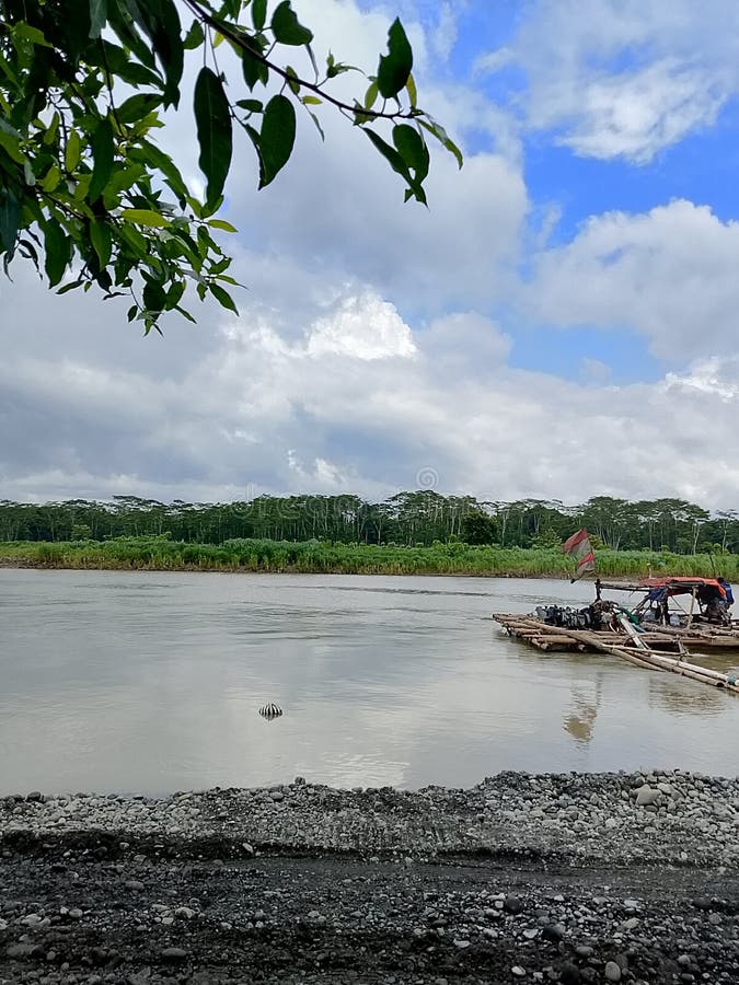 Beautiful View on the Kali Progo River Stock Image - Image of progo ...