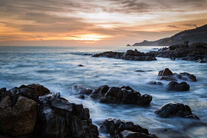 Kalim Beach, Phuket, Thailand Stock Photo - Image of horizon, wave ...