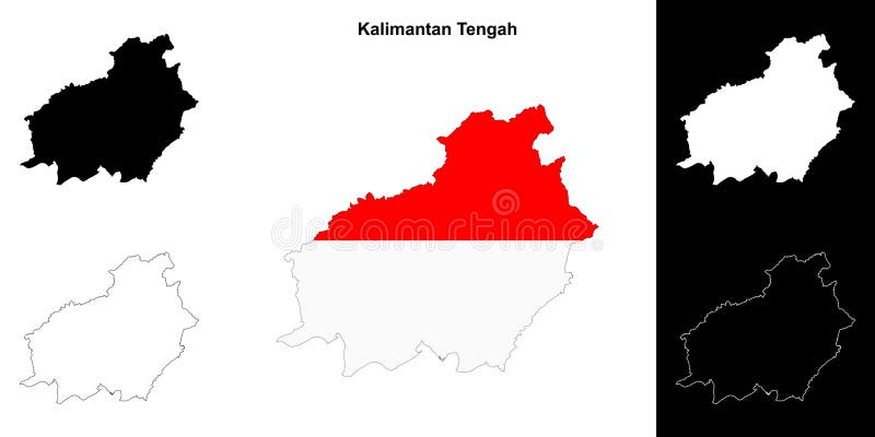 Kalimantan Tengah Outline Map Stock Vector - Illustration of boundary ... Kalimantan Tengah Outline Map Stock Vector - Illustration of boundary ...