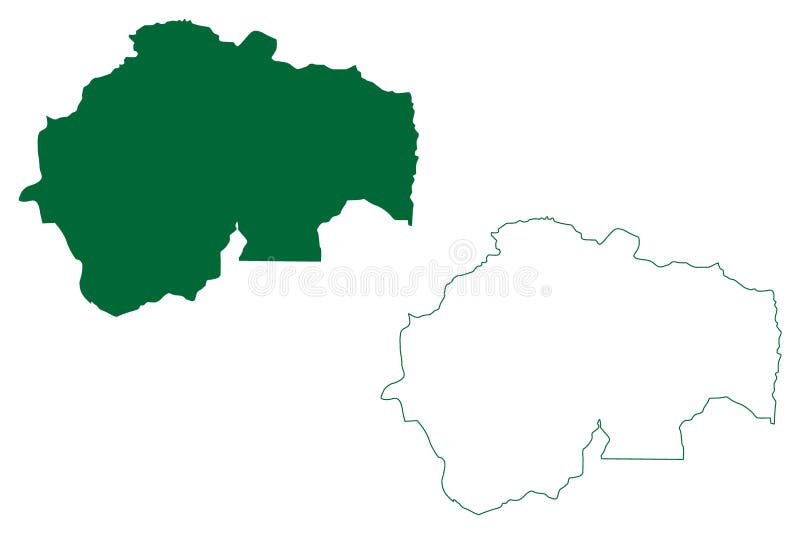 Kalimpong District West Bengal State Republic of India Map Vector ...