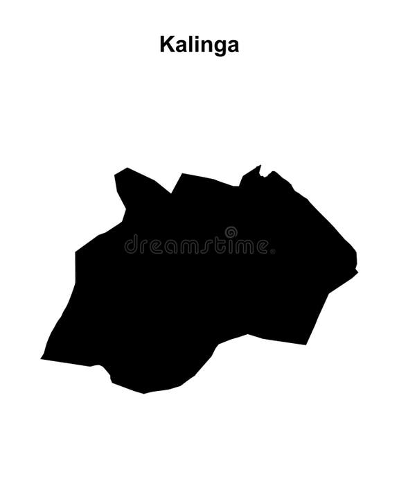 Kalinga outline map stock vector. Illustration of atlas - 360618213