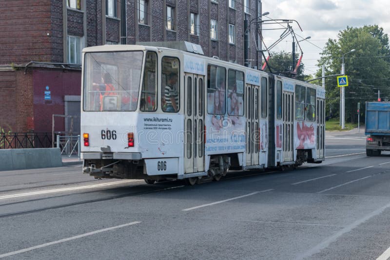 Kaliningrad city tram editorial stock image. Image of kaliningrad ...