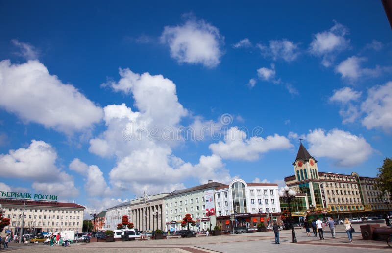 Victory Square En El Kaliningrado, Rusia Imagen editorial - Imagen de ...