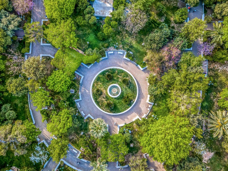 Kalithea, Athens Park Bird View Circle. Stock Image - Image of plants ...